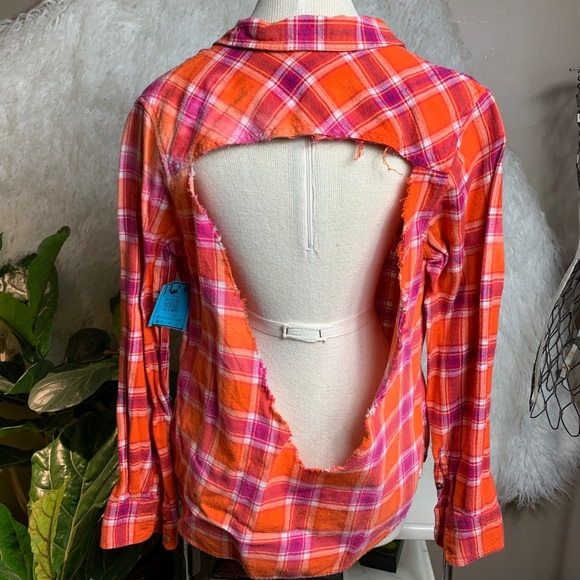 Vintage | Tops | Vintage Open Back Flannel | Poshmark